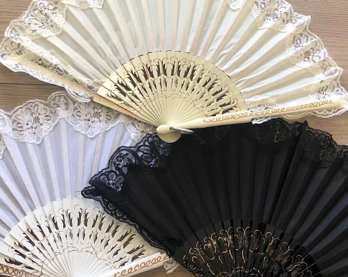 SIMPLE LACE SPANISH Hand Fan - Etsy