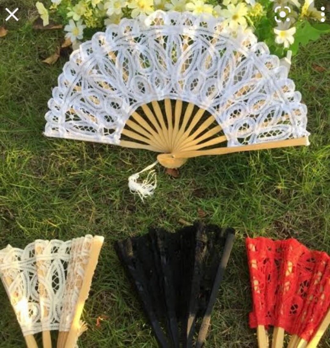 Lace Hand Fan Assorted Colors - Etsy