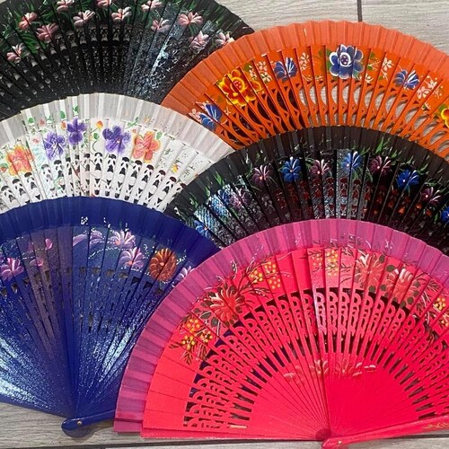 Classic Spanish Hand Held Fan - Etsy