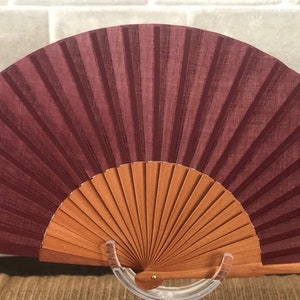 COLORED PEAR WOOD Hand Held Fan - Etsy
