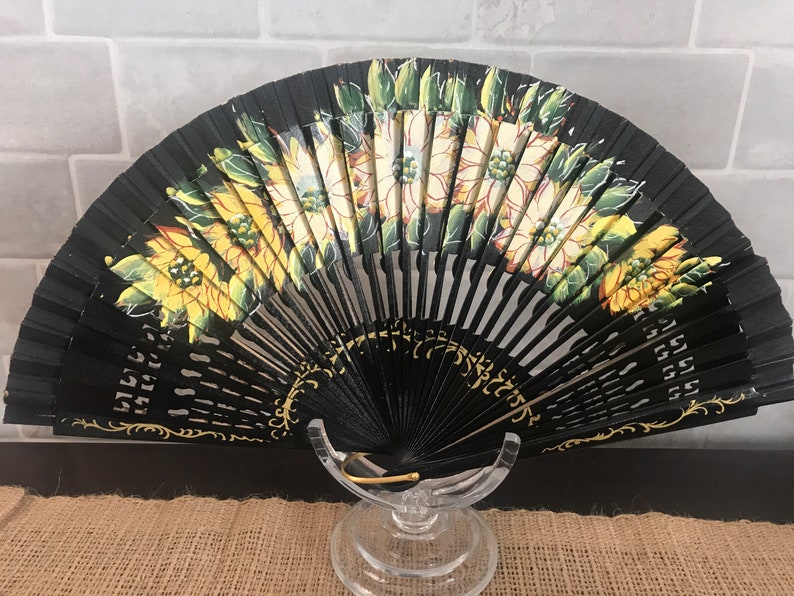 Sunflower Handmade Fan - Etsy