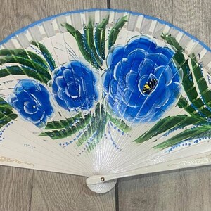 BIG ROSE SPANISH Hand Fan - Etsy