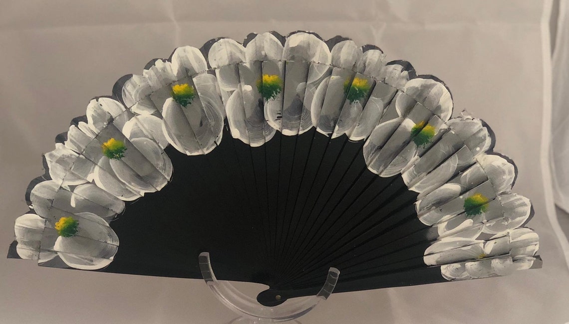 Flower Power Handmade Handheld Fan - Etsy