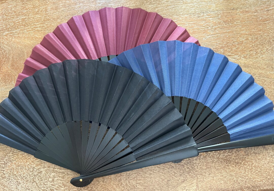 GENTLEMAN POCKET BLACK Hand Fan - Etsy