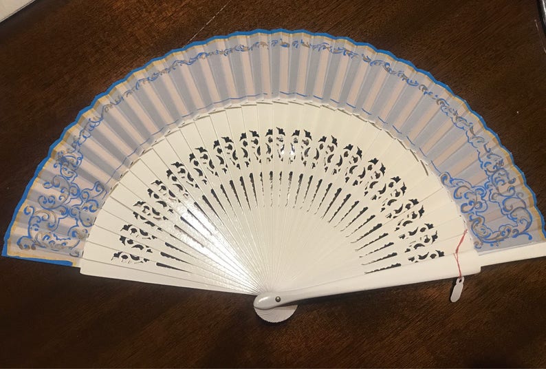 Greek Inspiredhand Held Fan | Etsy
