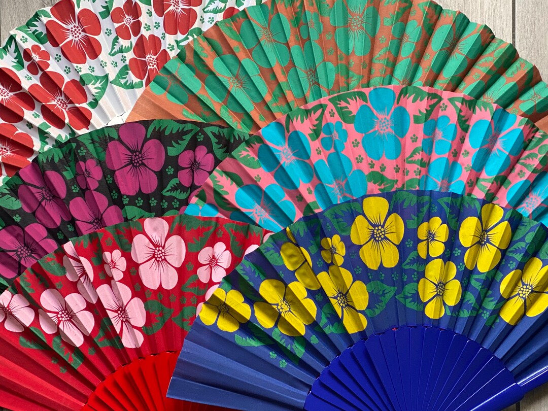 SUMMER FLOWERS Pericon Spanish Hand Fan - Etsy
