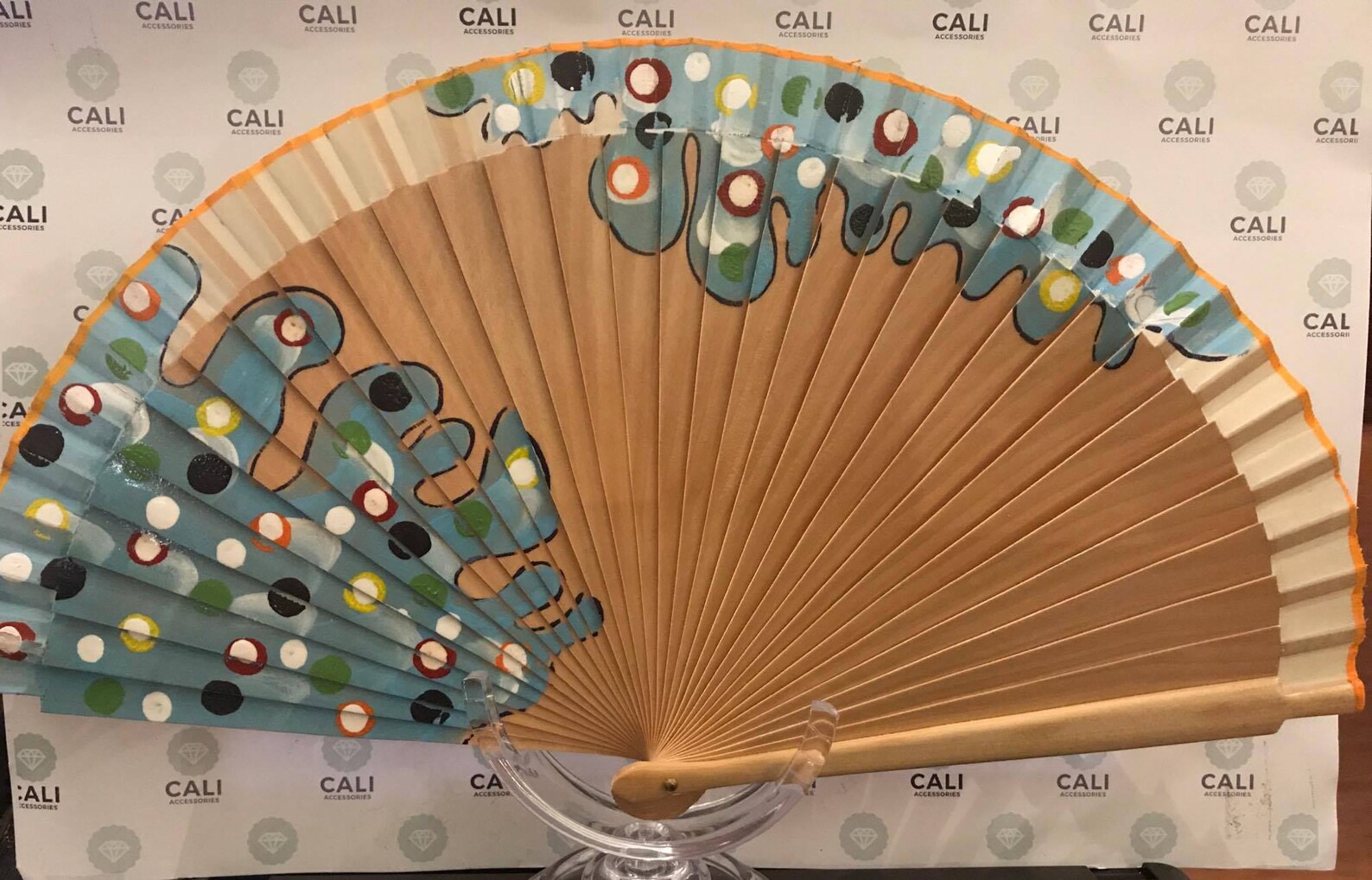 Classic Watercolor Hand Held Fan | Etsy