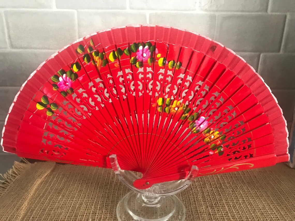 Classic Spanish Hand Held Fan - Etsy