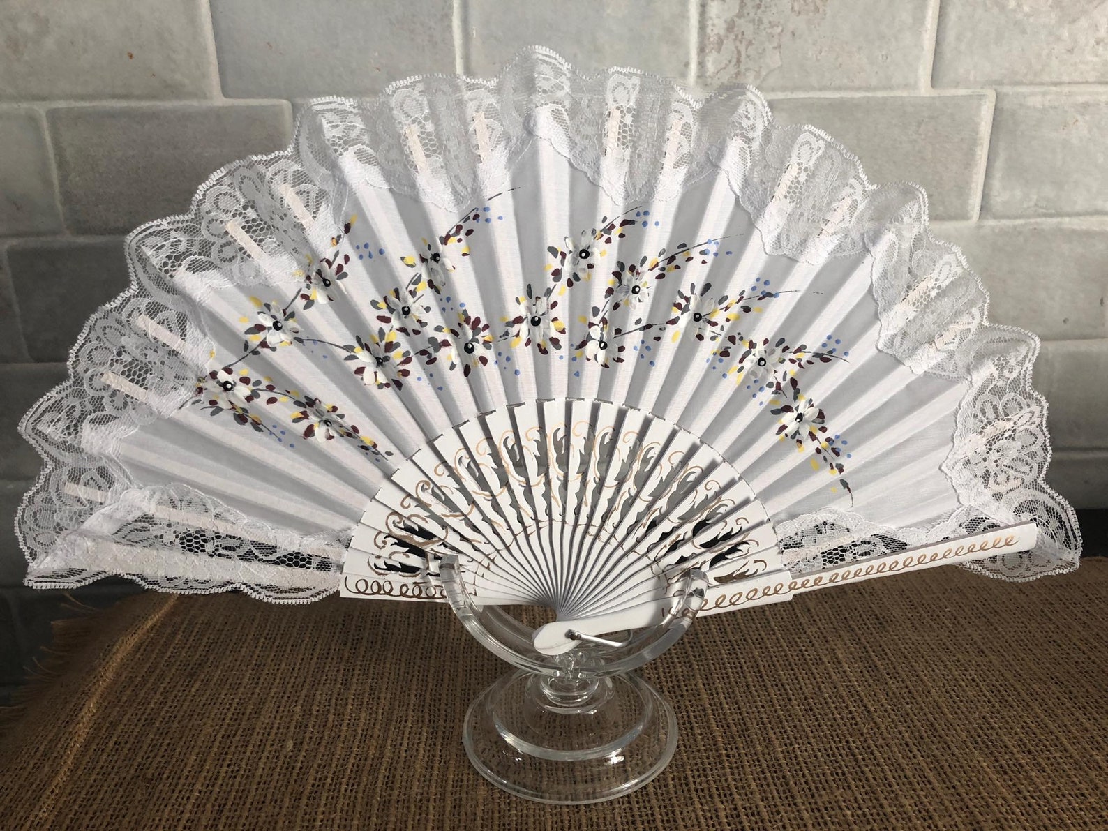 Sweetie Lace Hand Held Fan - Etsy