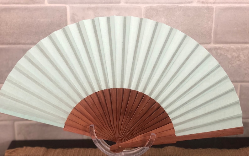 COLORED PEAR WOOD Hand Held Fan | Etsy