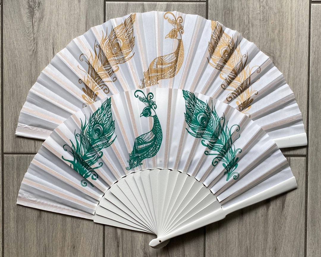 PEACOCK PERICON Spanish Hand Fan - Etsy