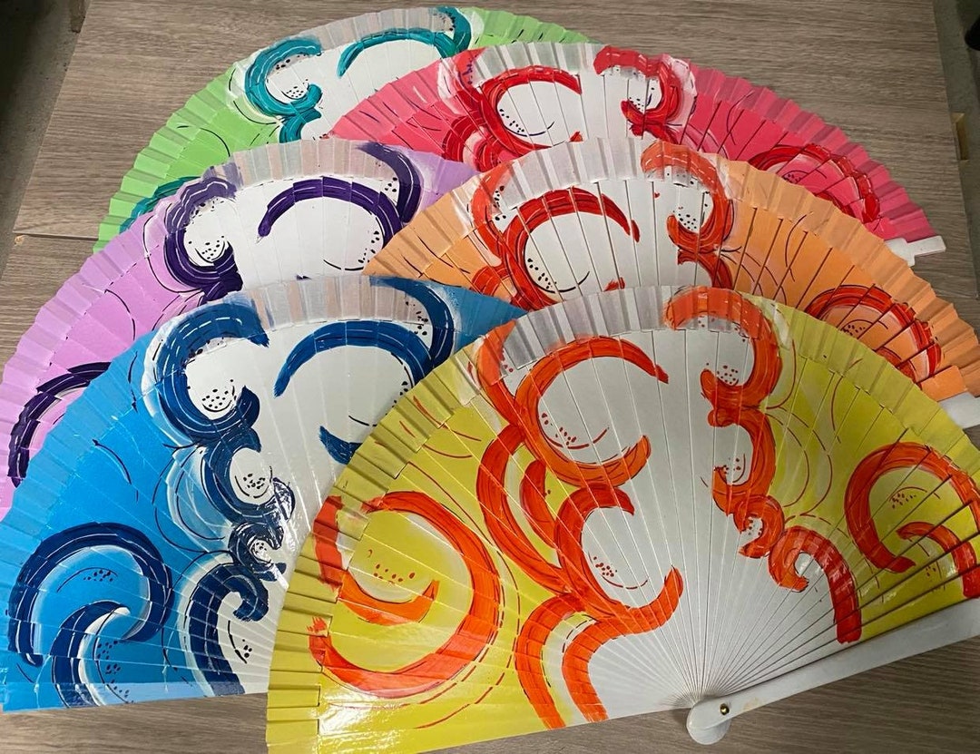 WAVES SPANISH Hand Fan - Etsy