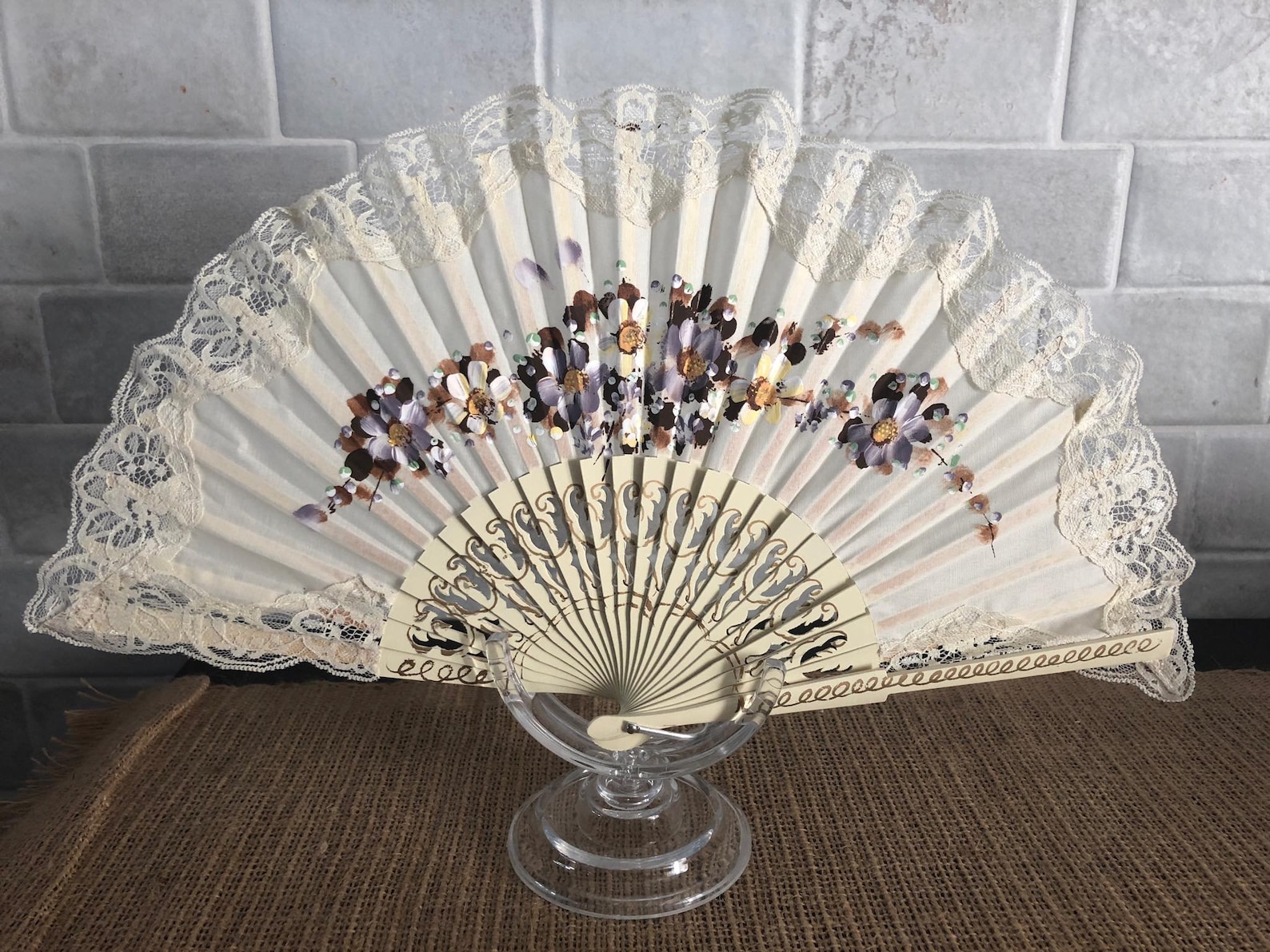 Sweetie Lace Hand Held Fan - Etsy