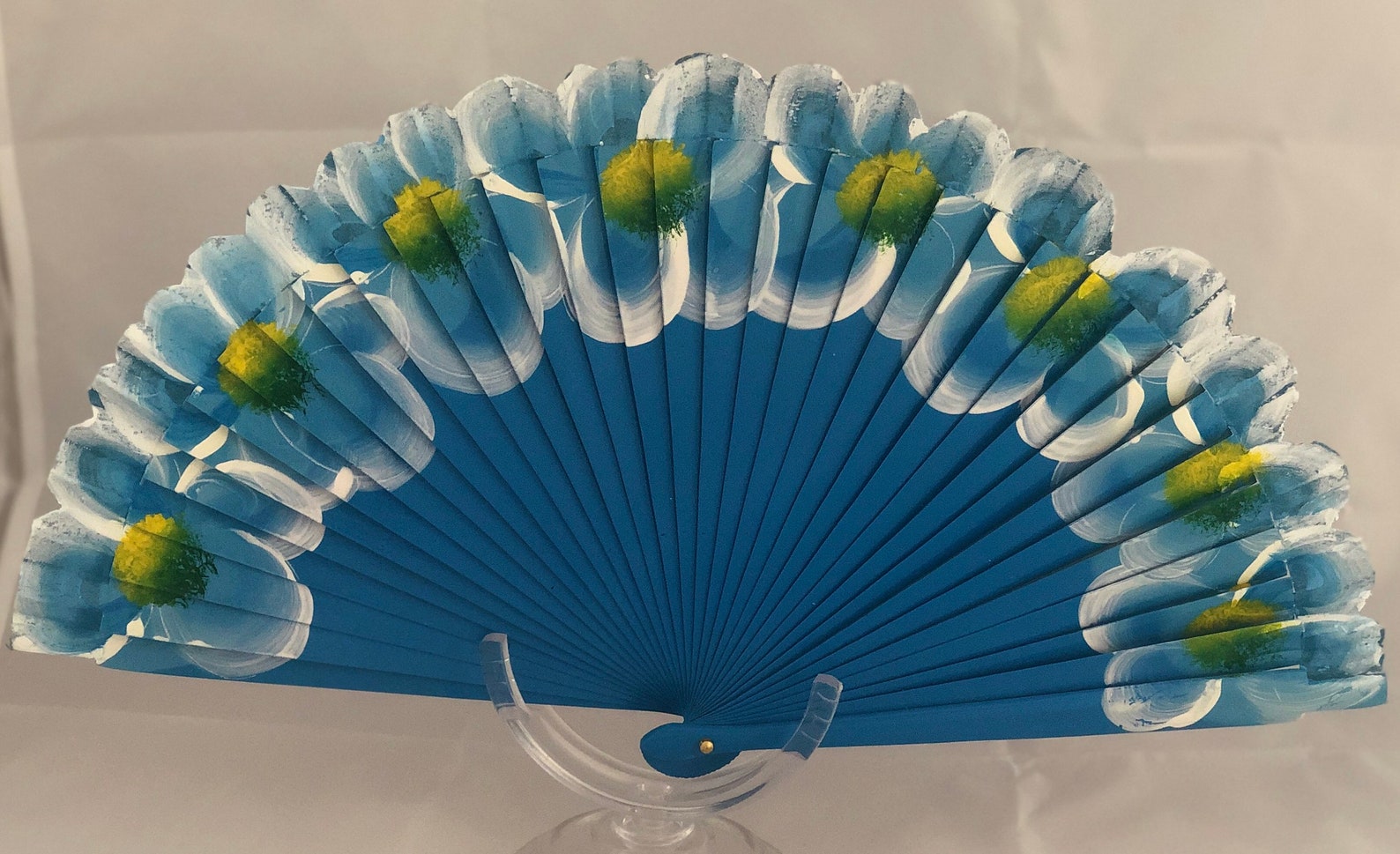 Flower Power Handmade Handheld Fan - Etsy