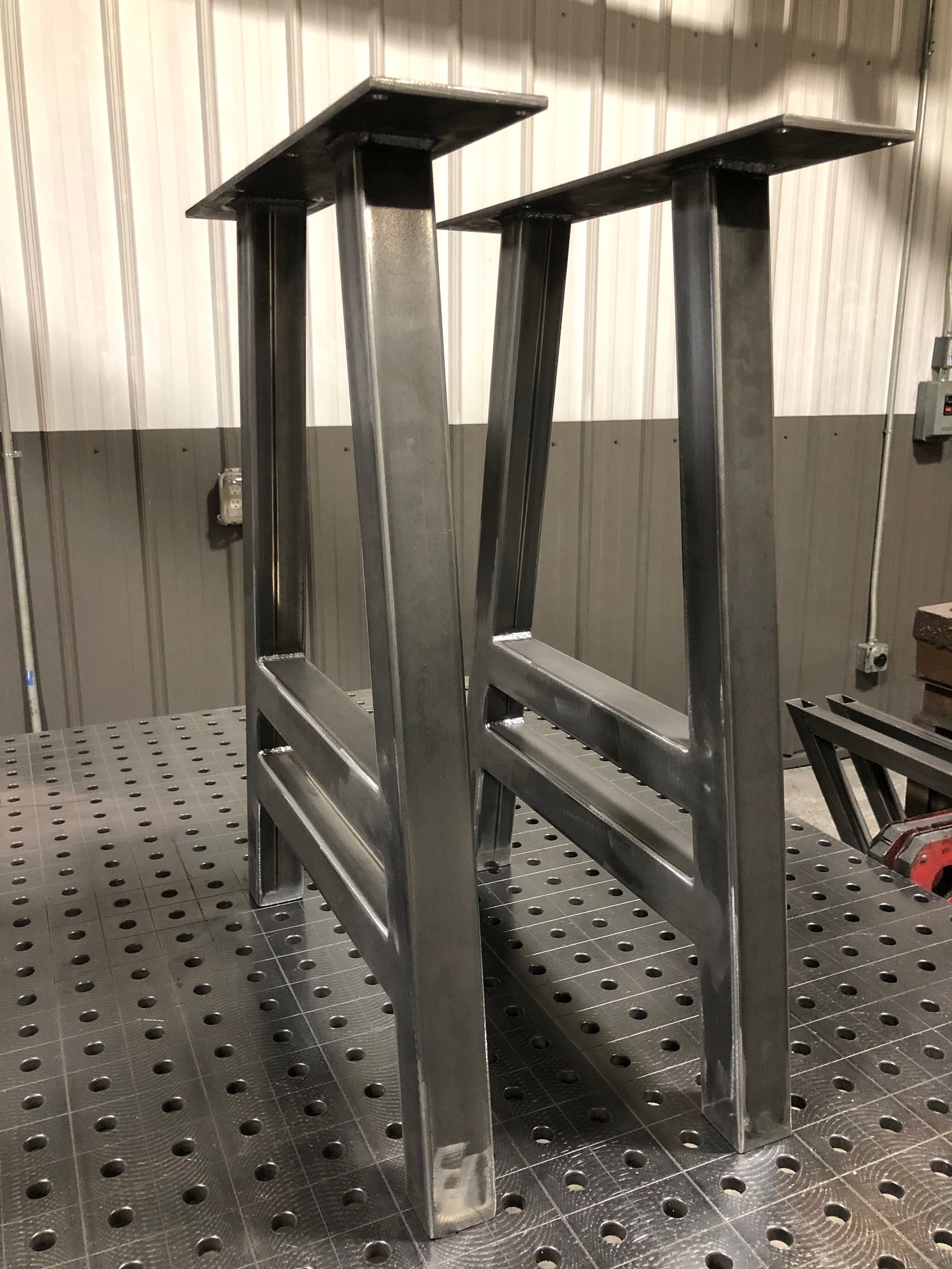 Double Bar A-frame Metal Table Legs - (metal Legs, A Legs, A Table Legs ...