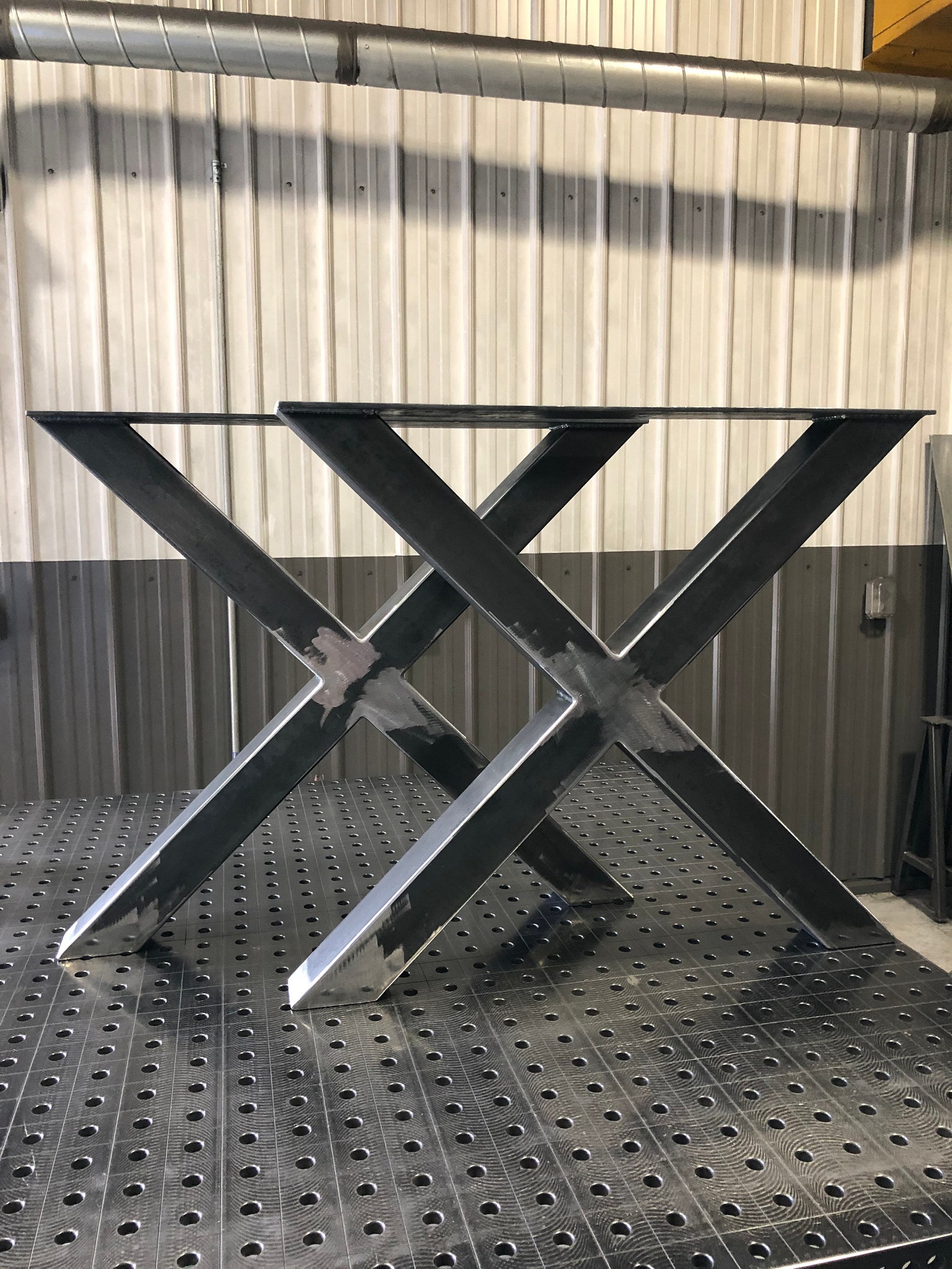 3 Tubing X-Frame Table Legs Heavy Duty Metal Table | Etsy