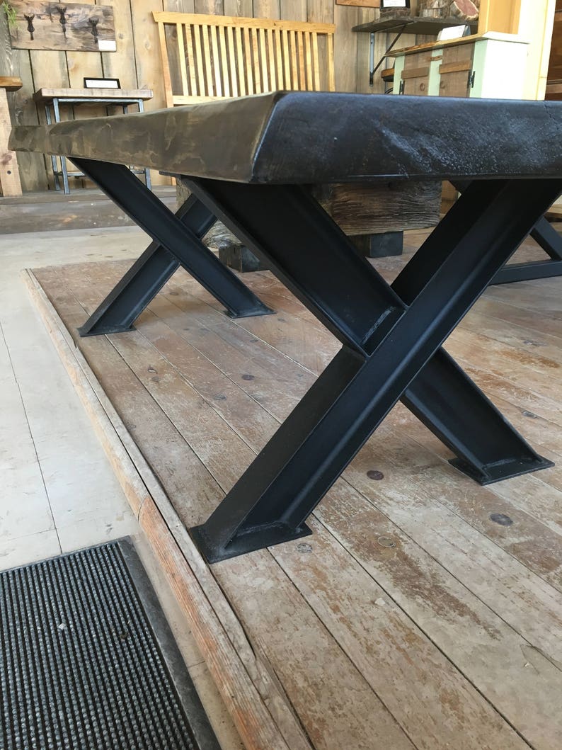 I-beam X-frame Metal Table Legs heavy Duty Table Legs | Etsy