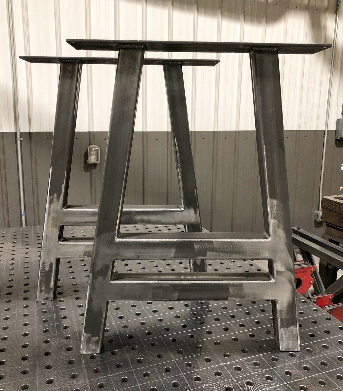 Double Bar A-frame Metal Table Legs - (metal Legs, A Legs, A Table Legs ...