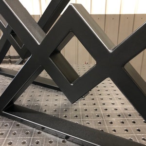 Diamond Metal Table Legs - Heavy Duty 2"x3" Tubing Table Legs - Set of ...
