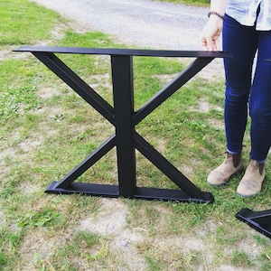 Trestle Metal Table Legs - (train Trestle Table Legs, Steel Table Legs ...