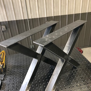 3" Tubing X-frame Table Legs - Heavy Duty Metal Table Legs - Set of 2 ...
