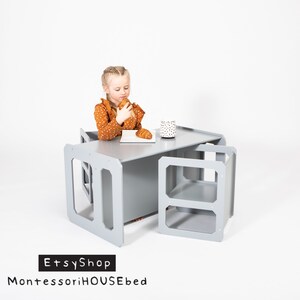 Montessori Table Kids Wooden Table or Toddler Chair Step - Etsy