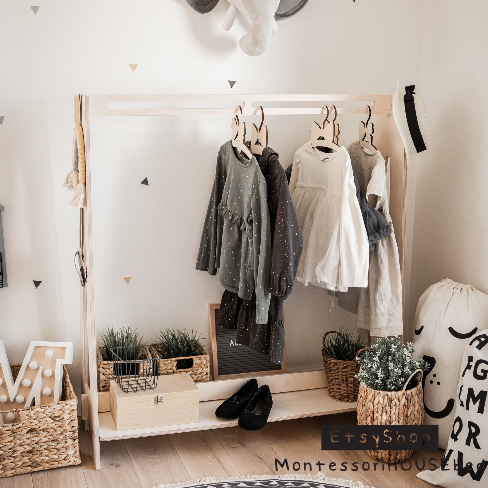 Wood Clothes Rack a Frame Rack Wood Clothing Rack Dress up - Etsy