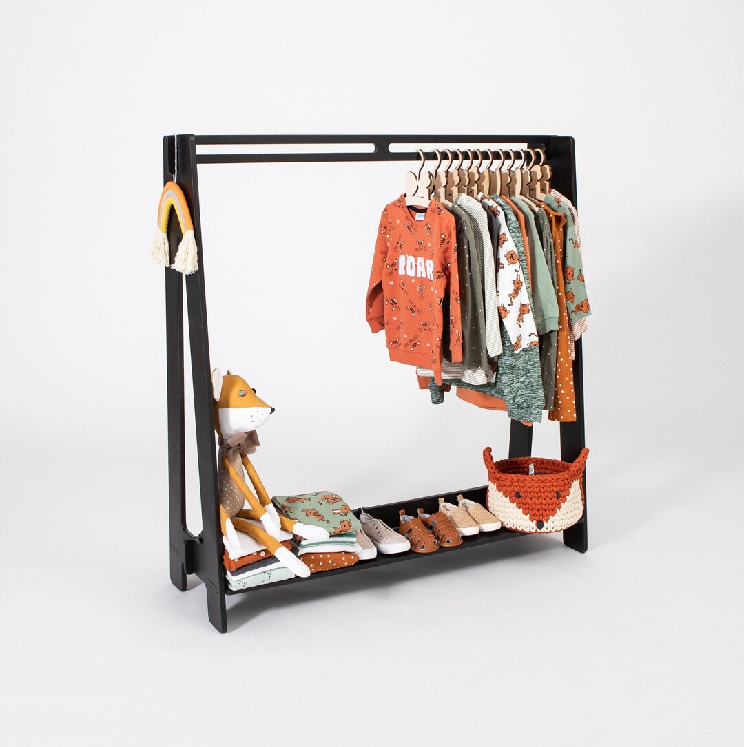 Kindergarderobe Montessori Wardrobe Nursery Clothes Rack Child Wardrobe ...