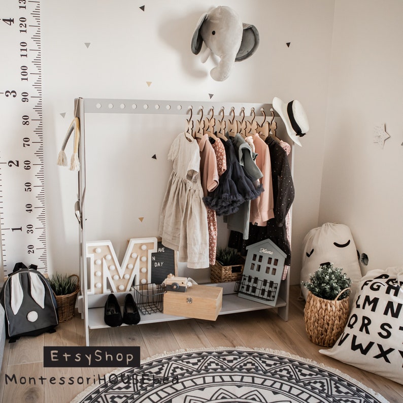 A Frame Rack Clothes Hanger Wood Clothing Rack Gift Kids Dress - Etsy