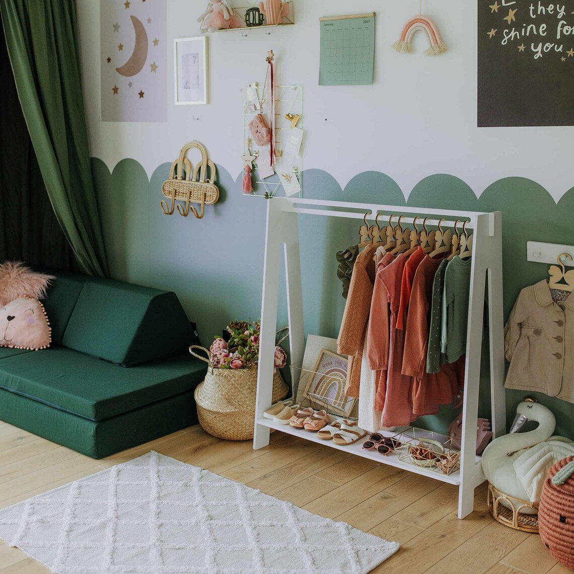 Baby Wardrobe a Frame Clothes Rack Child Wardrobe Garment Rack Kind ...