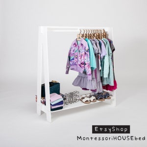 Wood Clothes Rack a Frame Rack Wood Clothing Rack Dress up - Etsy