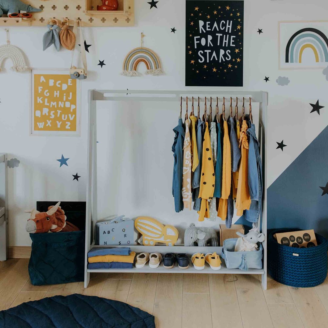 Wood Clothes Rack a Frame Rack Wood Clothing Rack Dress up Storage ...