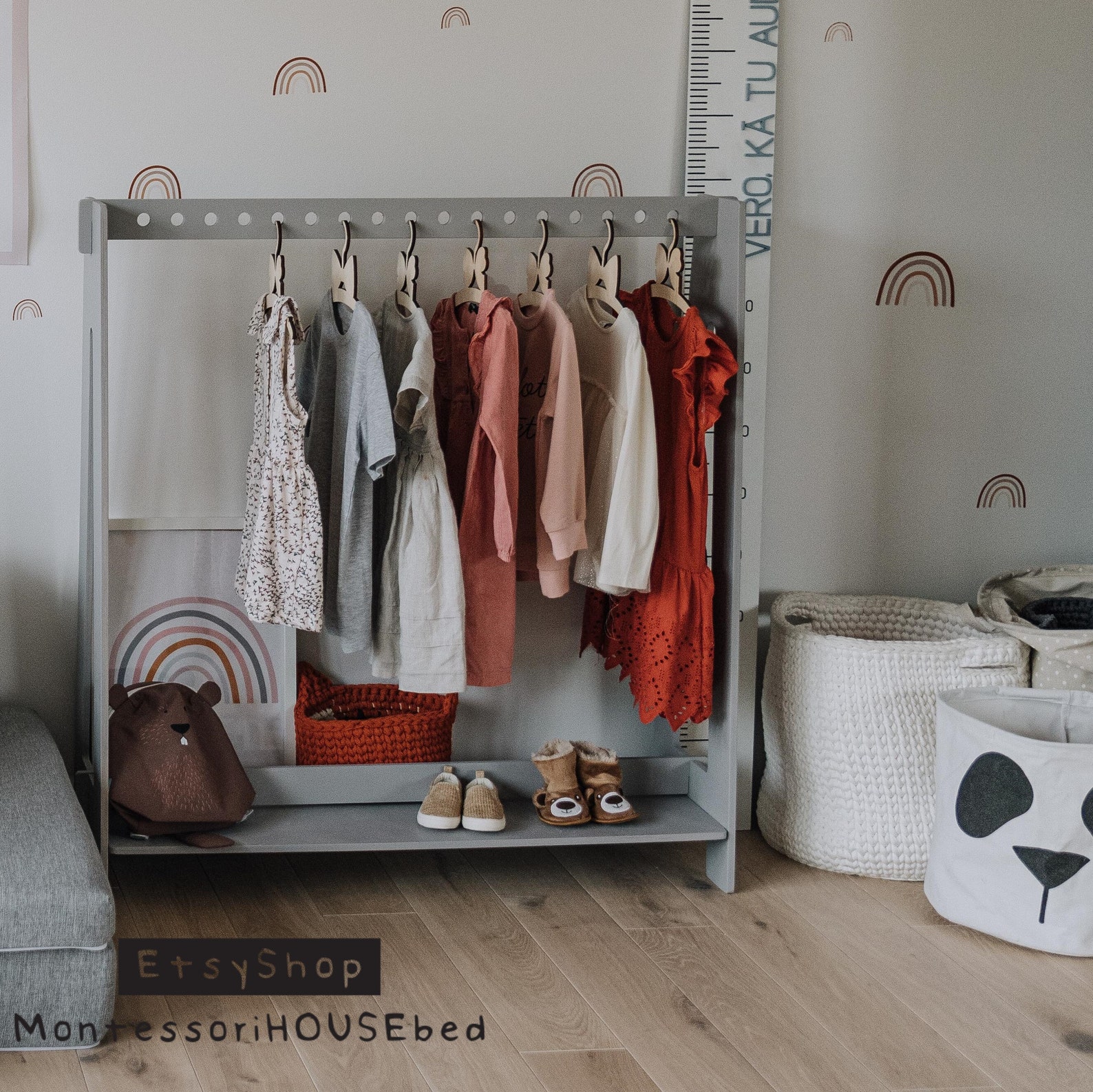 A Frame Rack Clothes Hanger Wood Clothing Rack Gift Kids Dress - Etsy