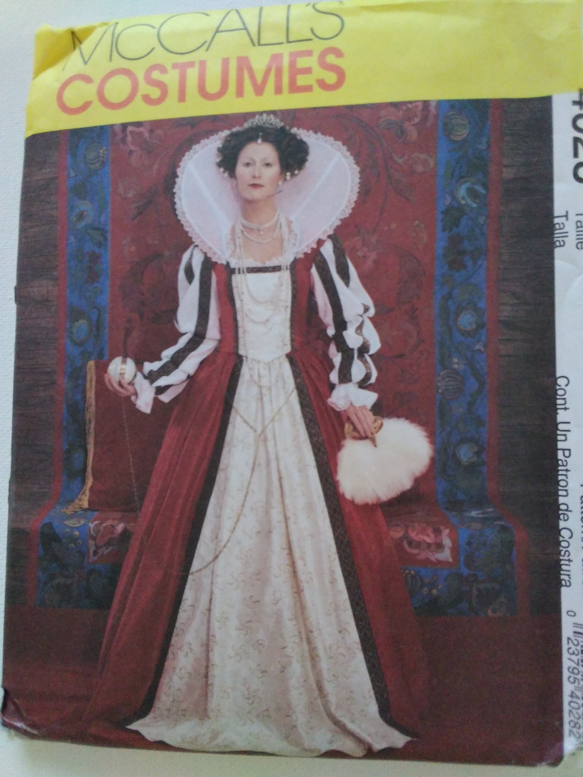 Elizabethan Renaissance Costume With Ruff Mccall's Pattern 4028 Sizes ...