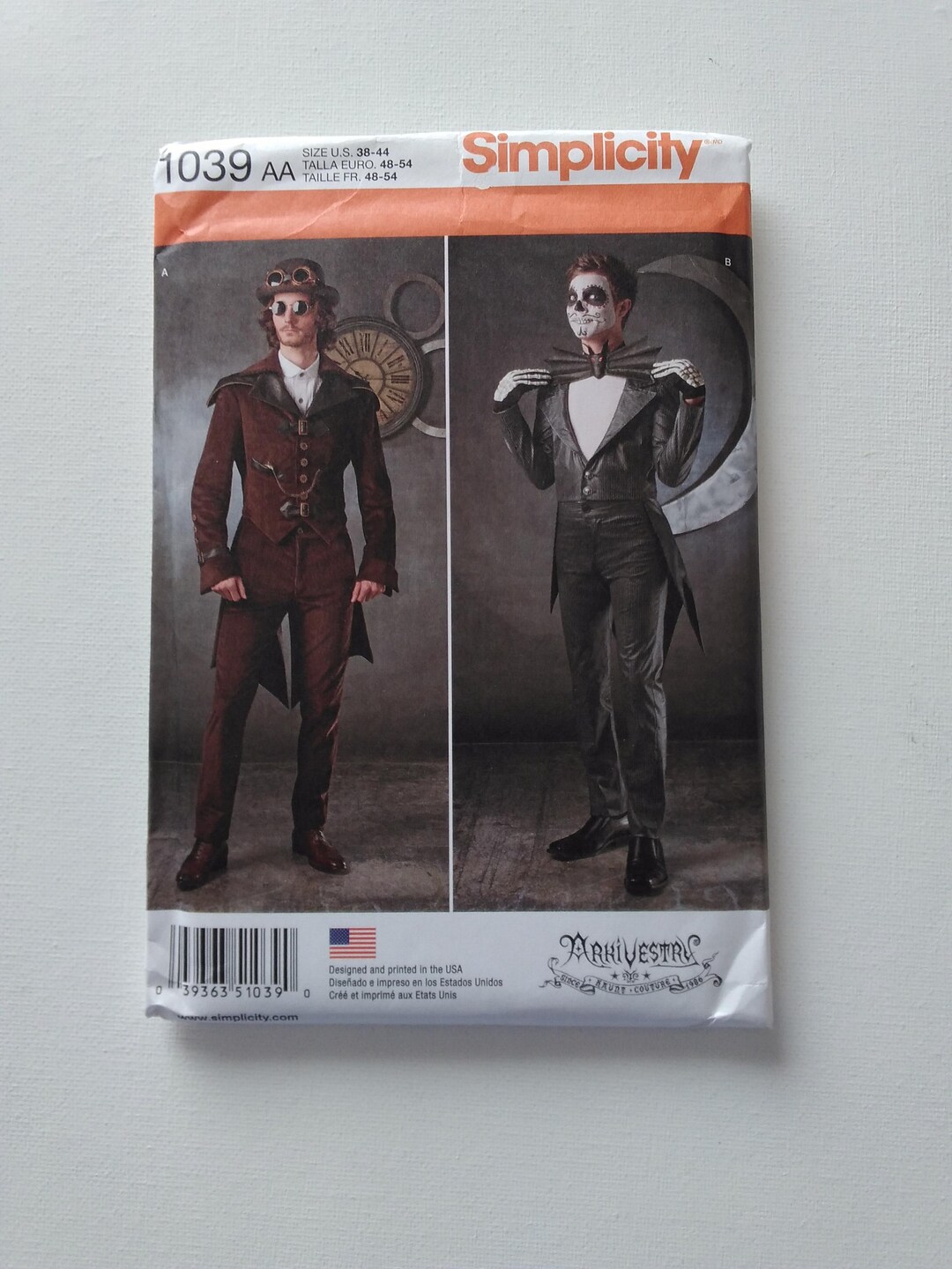 Men's Costume Pattern Steampunk, Victorian, Coat With Tails, Bat Bow ...