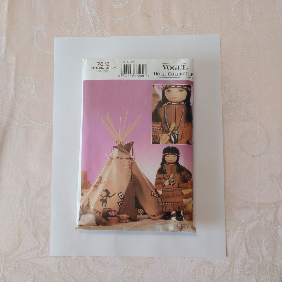 Native American Doll Clothes Pattern and Tepee Pattern for Eighteen ...