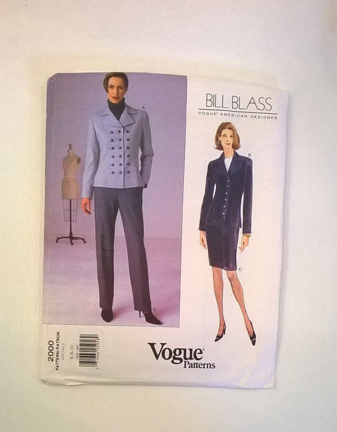 Vogue American Designer Pattern 2000 - Bill Blass Jacket, Skirt, Pants ...