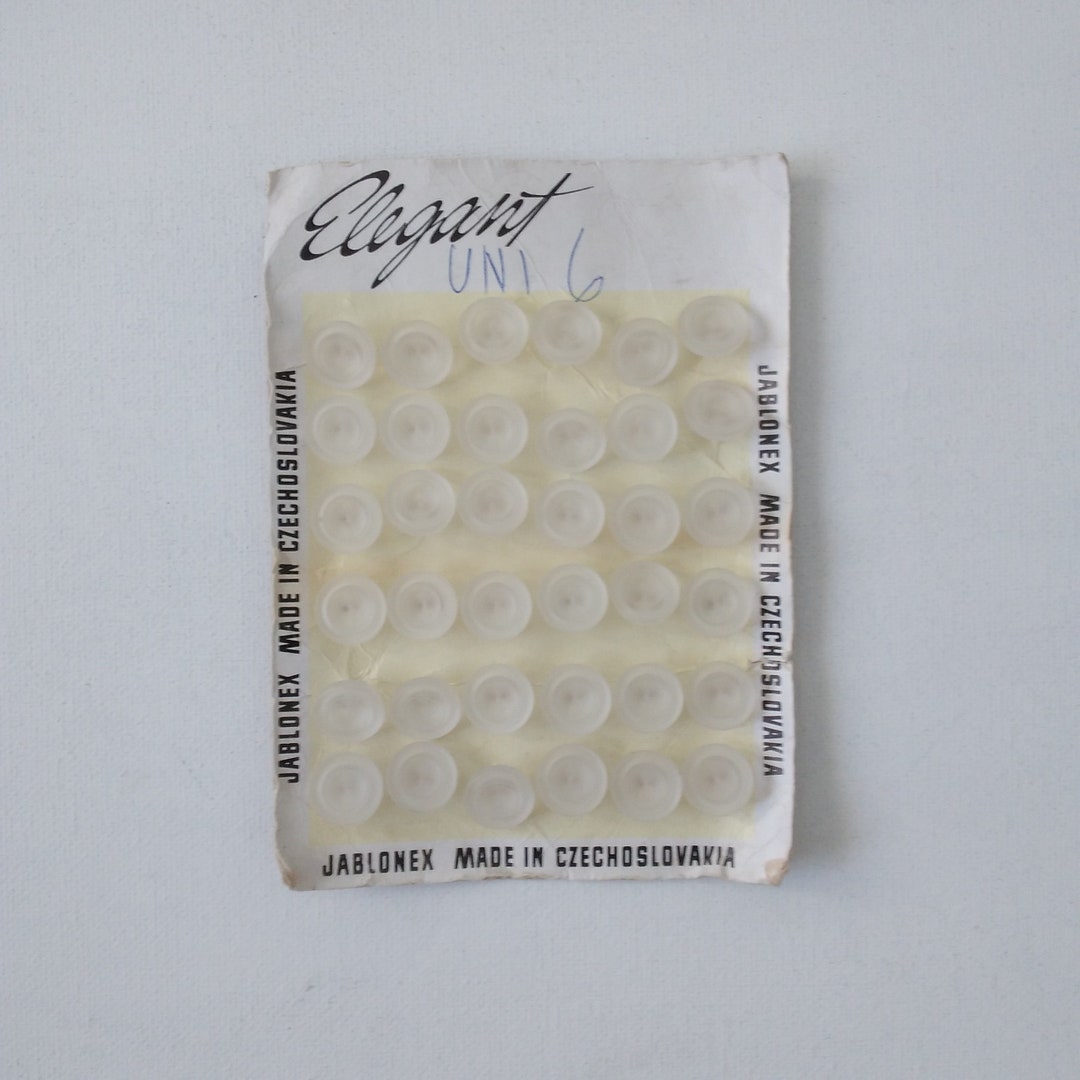 Vintage Frosted Buttons - Three Dozen - Jablonex - Made in ...
