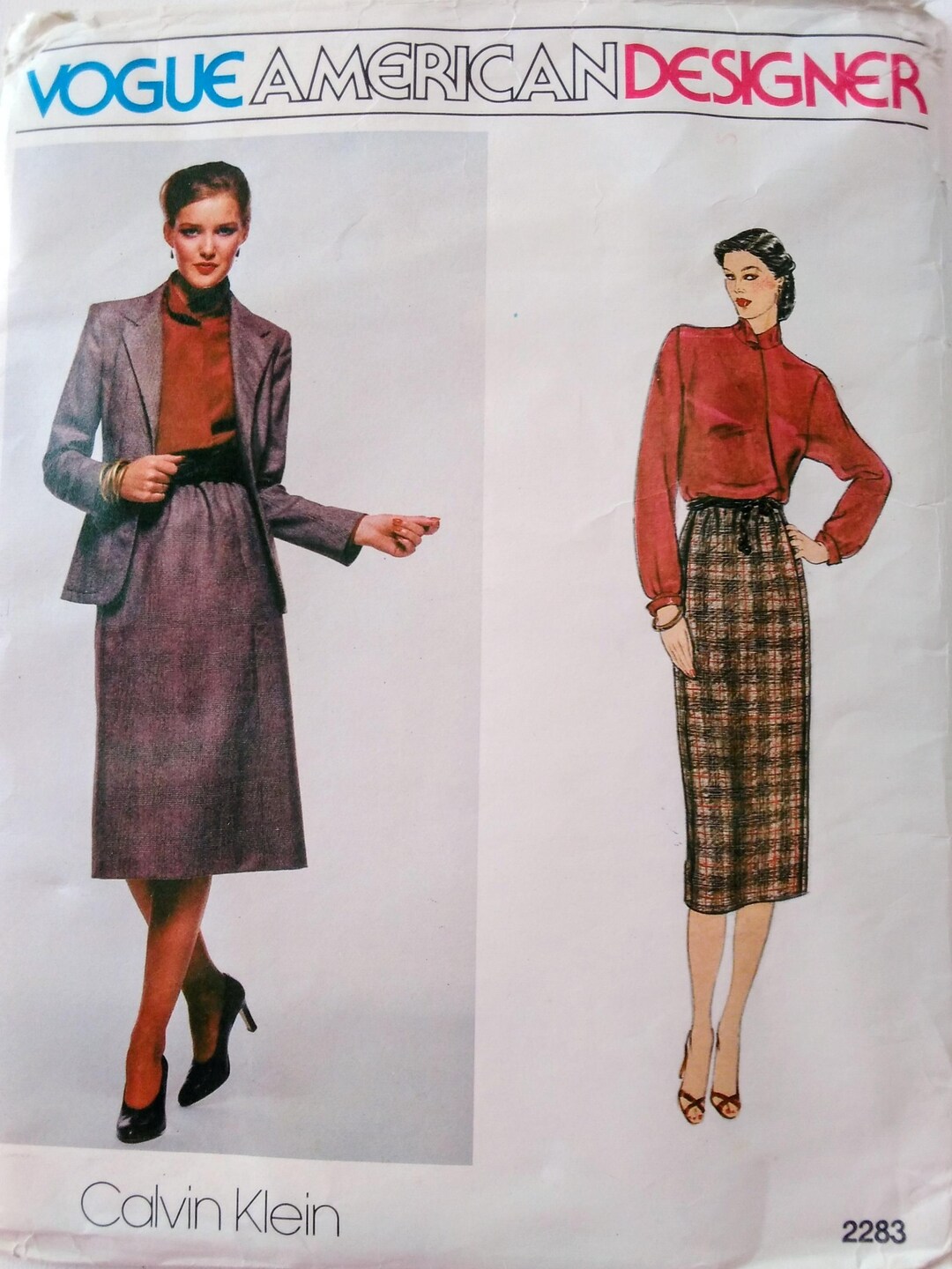 Vintage Calvin Klein Jacket, Skirt & Blouse - Vogue Pattern 2283 - Size ...
