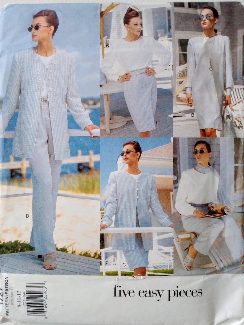 Vogue Wardrobe Pattern 1727 - Jacket, Dress, Top, Skirt, Pants, Scarf ...