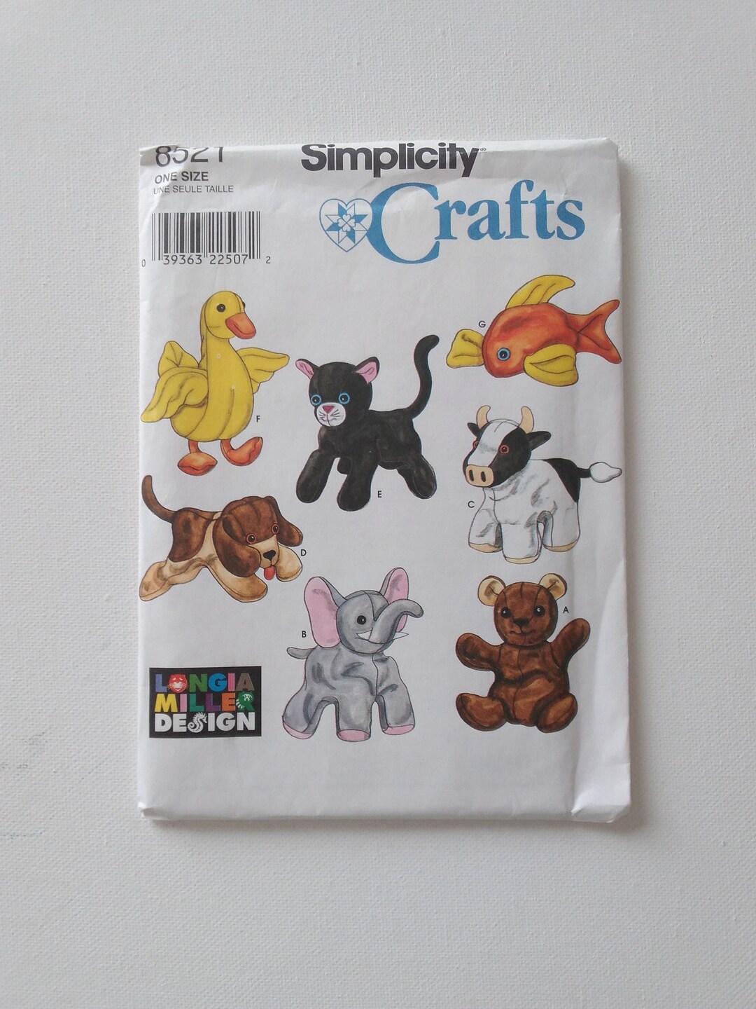 Bean Bag Animals Pattern Duck, Fish, Cow, Bear, Dog, Cat, Elephant ...