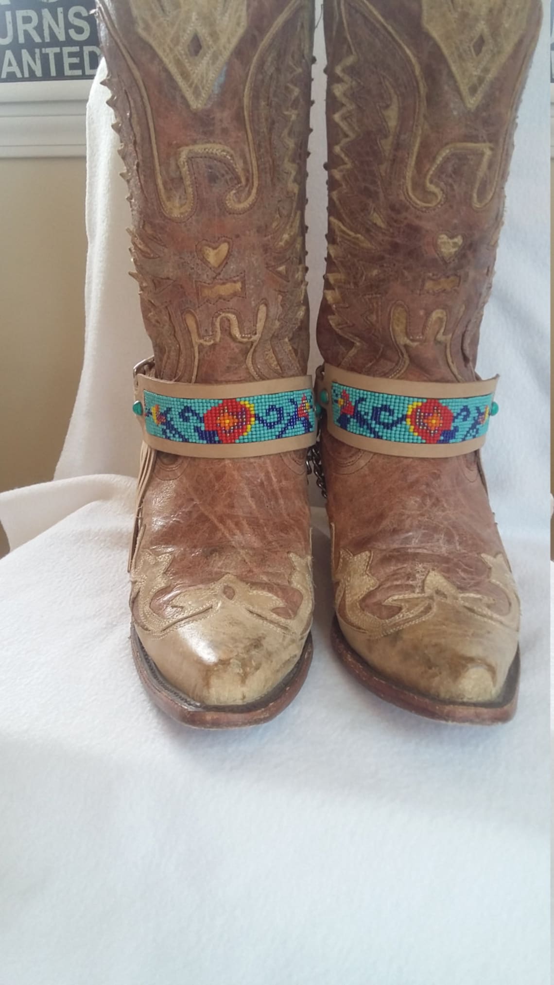 PAIR Boho/natural Hand Made Boot Strap Bracelet Accessory Hand Loomed ...