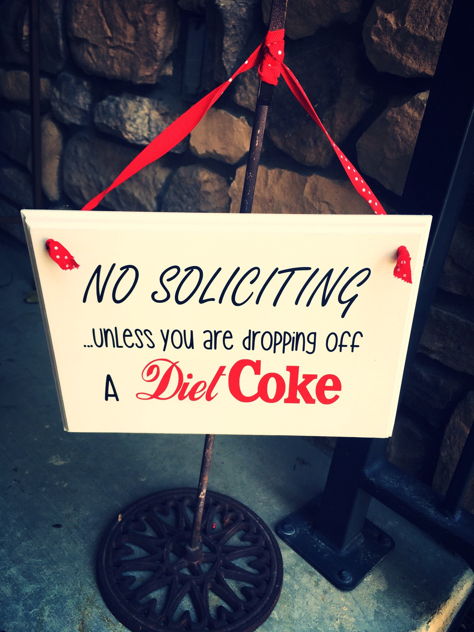 Diet Coke No Soliciting Sign | Etsy