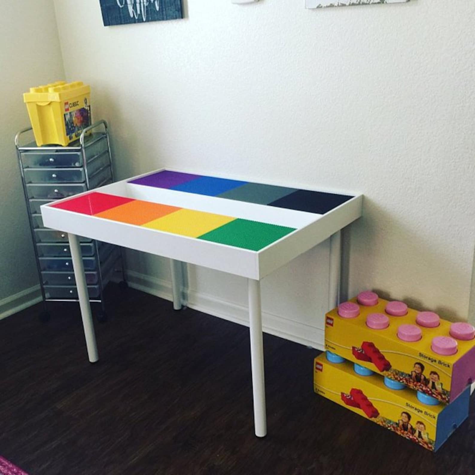 Tall Large Building Bricks Table Kids Building Blocks Table - Etsy