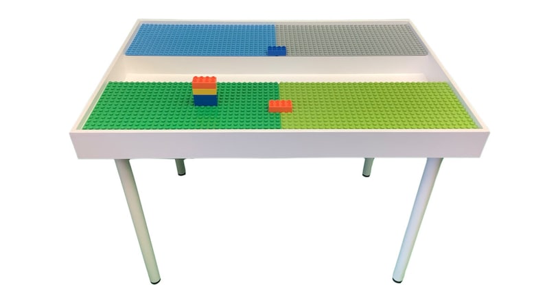 Tall Large Building Bricks Table Kids Building Blocks Table - Etsy