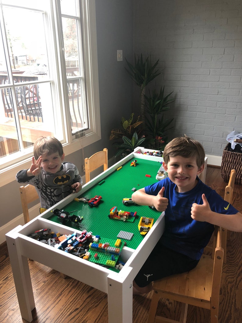 Building Bricks Table Activity Table Kids Table Train - Etsy