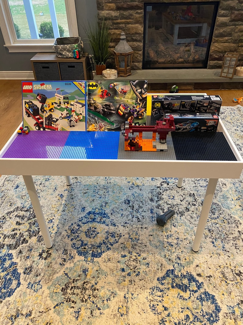 Tall Large Building Bricks Table Kids Building Blocks Table - Etsy