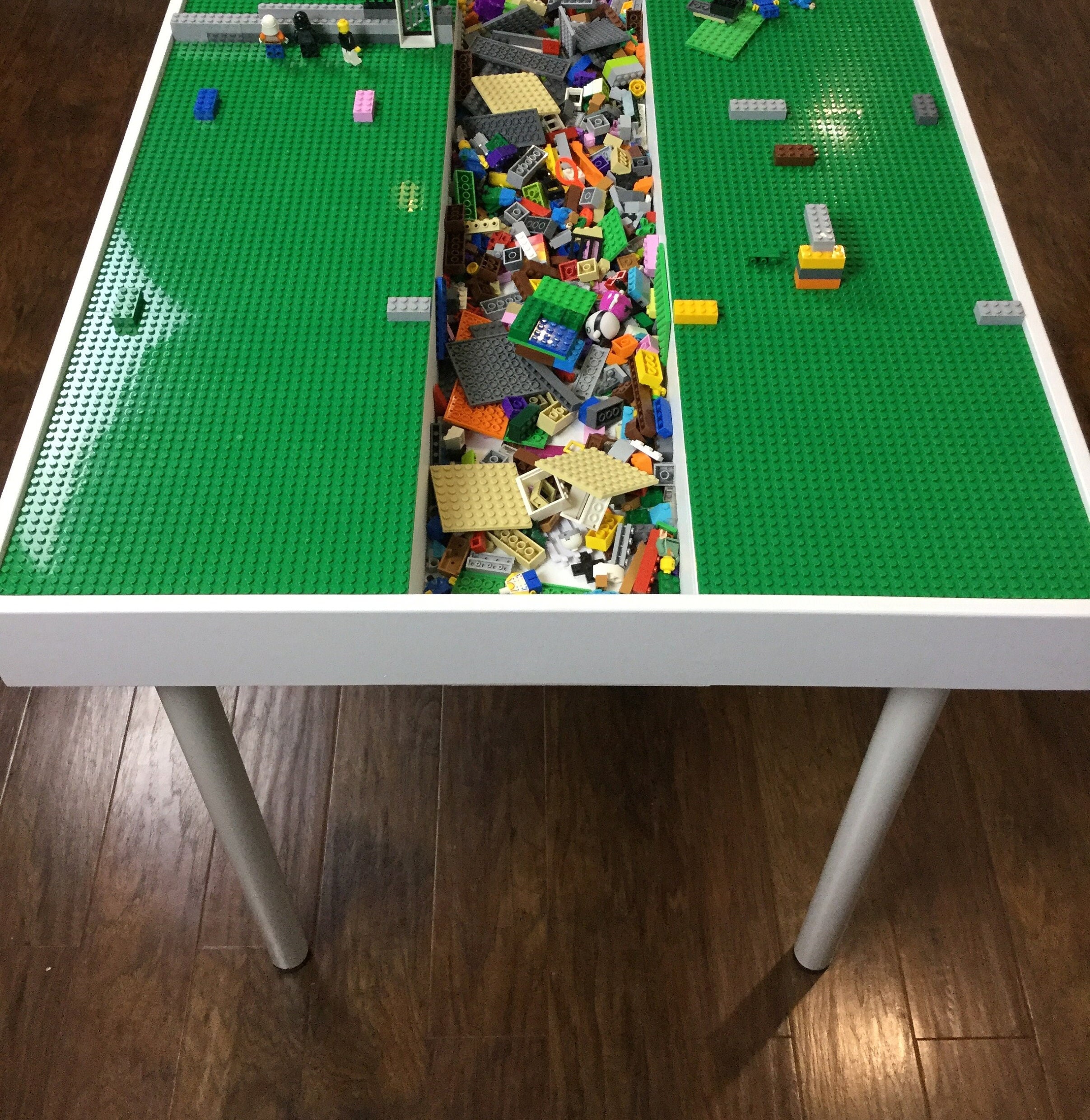 Kids Activity Table With Storage, Building Bricks Table, Building ...