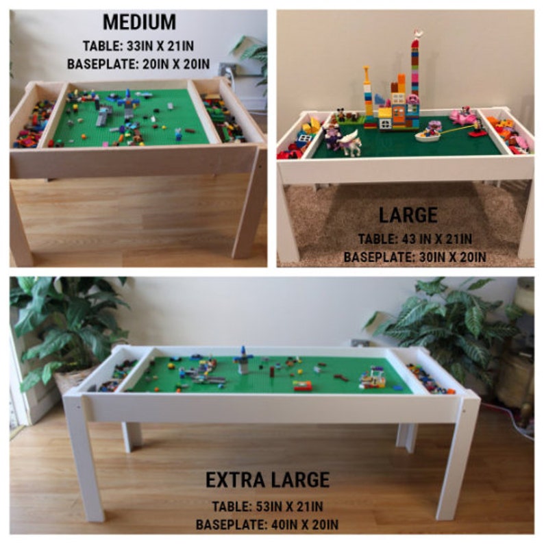 Kids Activity Table With Storage Building Bricks Table - Etsy