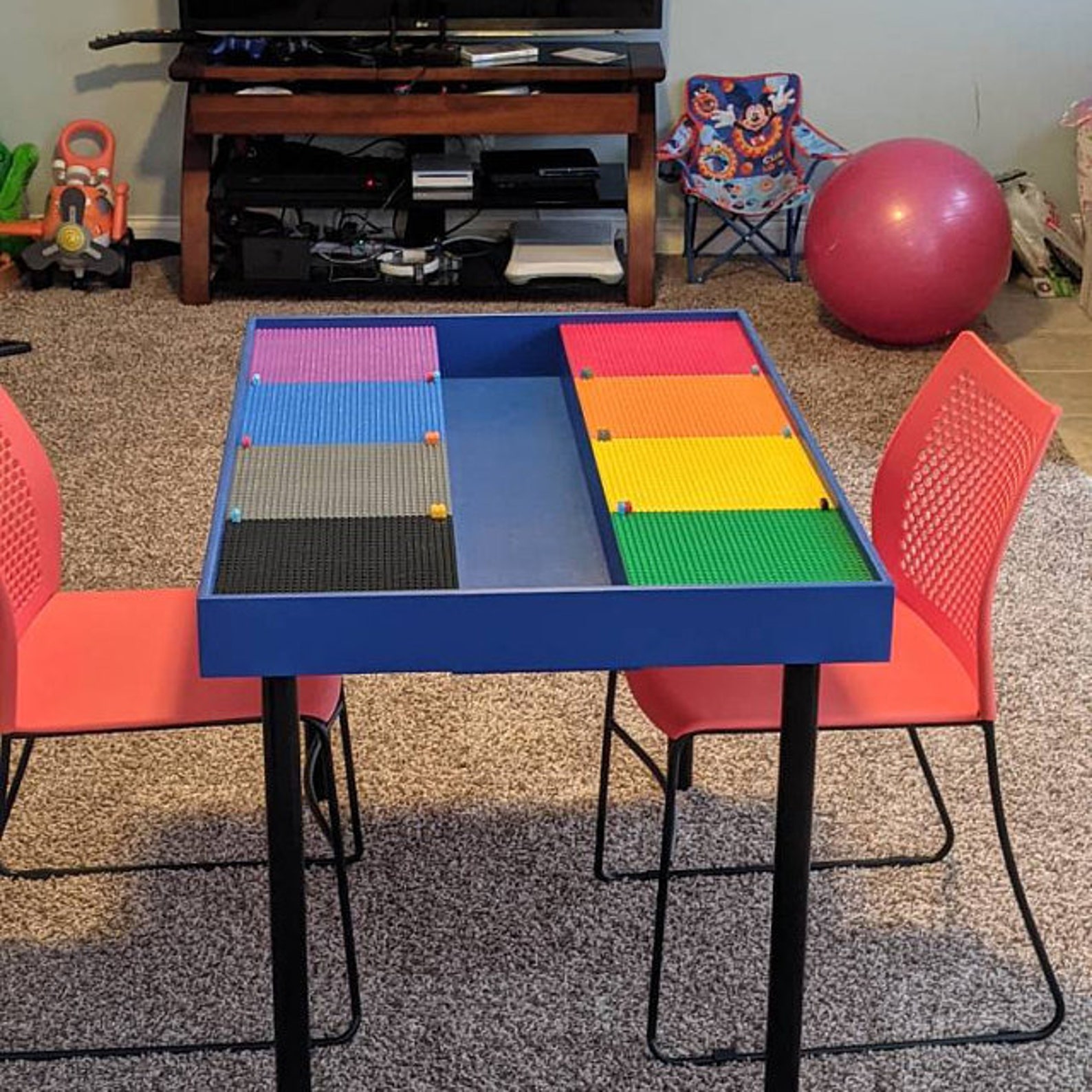 Building Bricks Table, Kids Building Blocks Table , Kids Large Table ...